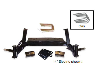 All Sports EZ-Go TXT Electric 4" Drop Axle W/Spindles Lift Kit (01 ...